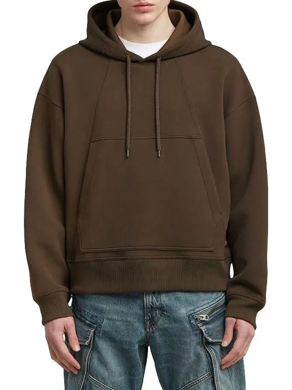 G-star Raw Loose Fit Scuba Knit Hoodie - Deep Brown