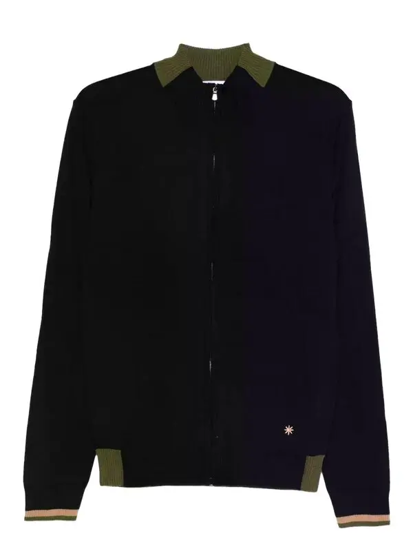 MANUEL RITZ Zip-up Cardigan - Black