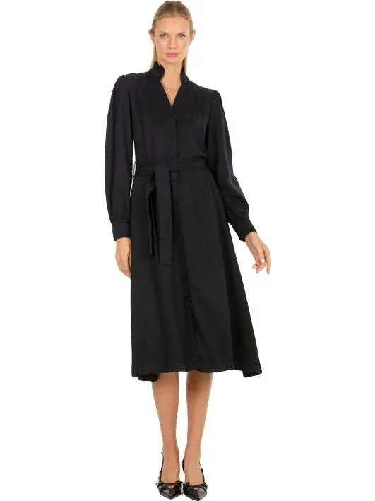 SUPER NATURAL BY SECRET MISSION Kennedy Midi Shirtdress - Black