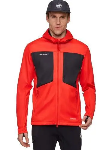 MAMMUT Ultimate Viii So Hooded Jacket - Mammut Red/black