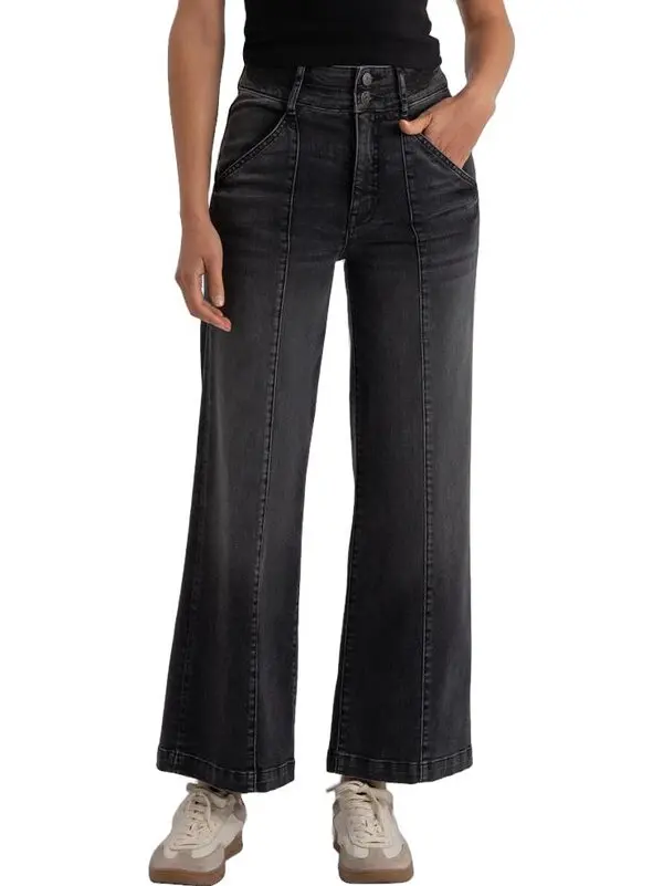 SWAT FAME High-waist Wide Leg Ankle Jeans - Enjoy