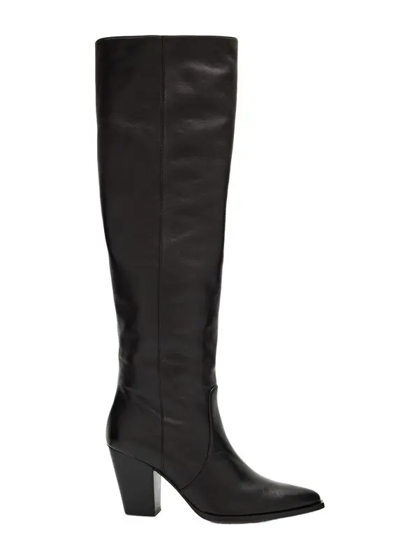STUART WEITZMAN 75mm Jolene Leather Knee-high Boots - Black