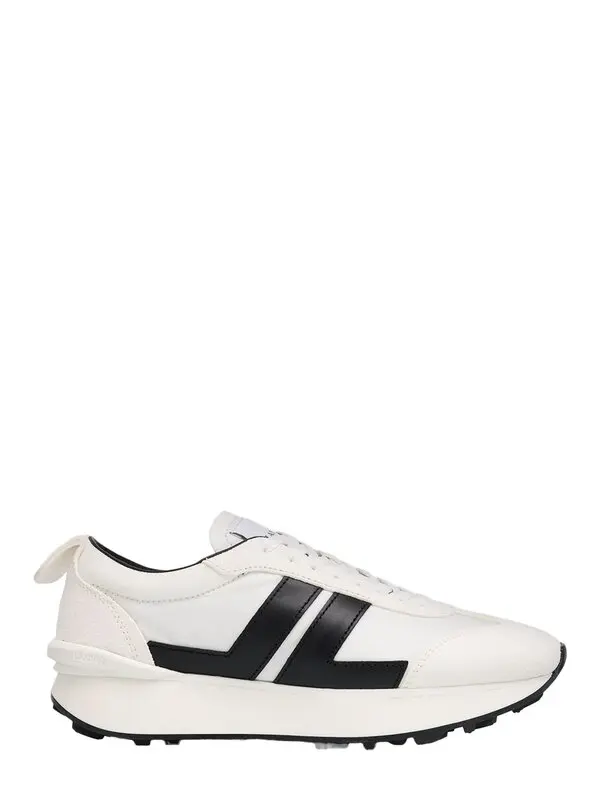 LANVIN Bumpr Nylon And Suede Sneakers - White Blac