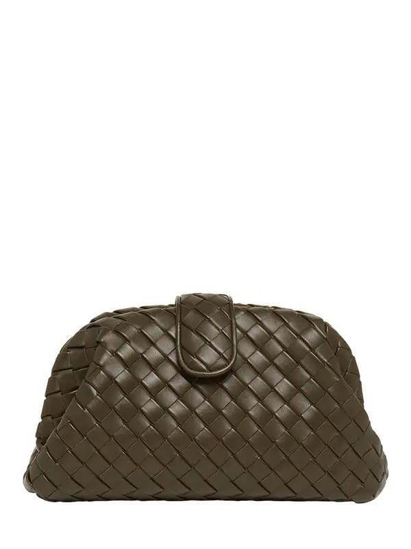 Bottega Veneta Lauren 1980 Teen Bag With Chain - Kaki