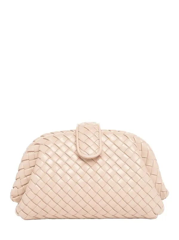 Bottega Veneta Lauren 1980 Mini Clutch With Chain Strap - Cameo