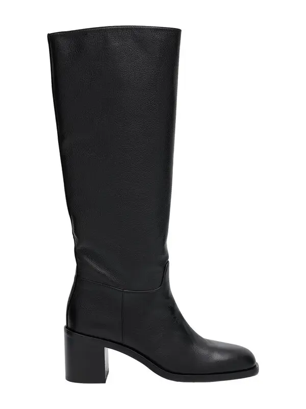 STUART WEITZMAN Finn Leather Knee Boots - Black