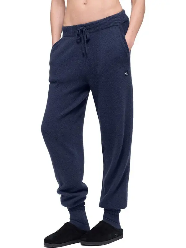 Alo Yoga Wool Cashmere High-waist Jogger - Navy