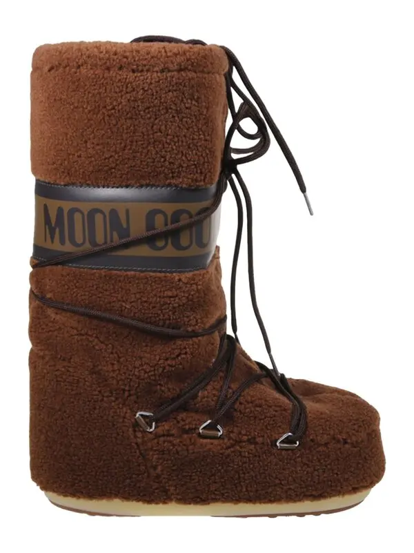 Moon Boot Icon Teddy Boots - Brown