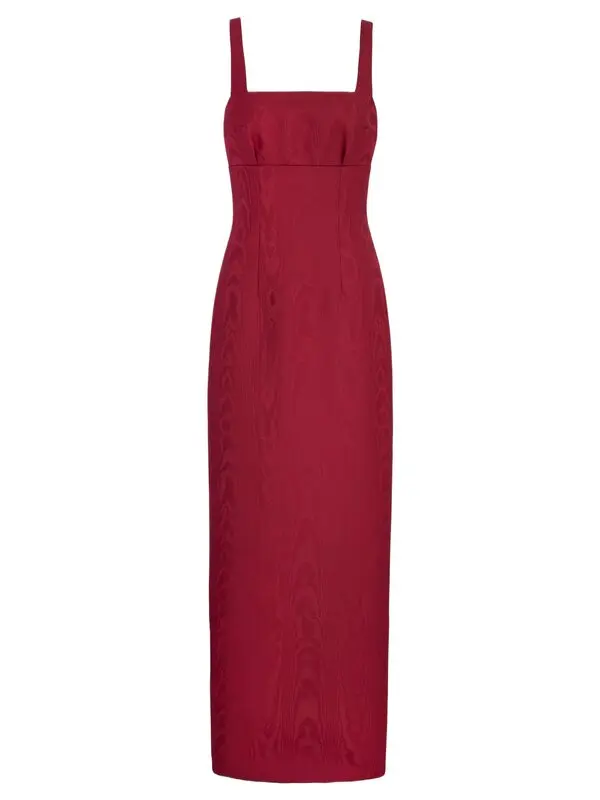 EMILIA WICKSTEAD Micheline Dress In Moiré Mikado - Red