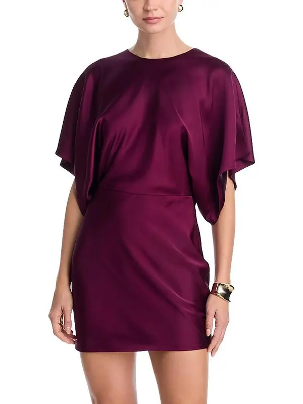 Norma Kamali Reverse Obie Mini Dress - Plum