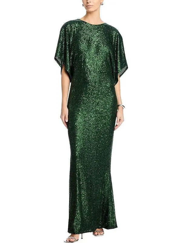Norma Kamali Reverse Obie Gown - Dark Emerald