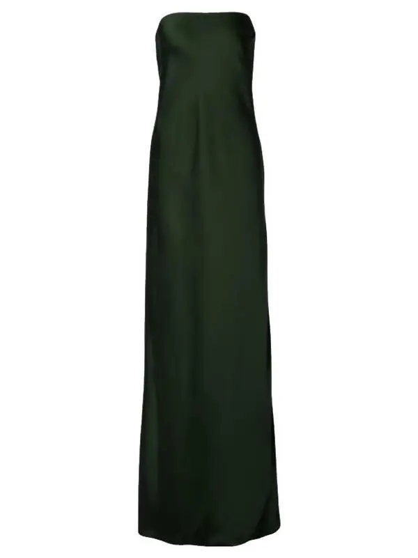 Norma Kamali Strapless Gown - Dark Emerald