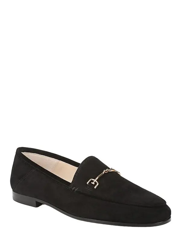 Sam Edelman Loraine Almond Toe Loafers - Black Suede