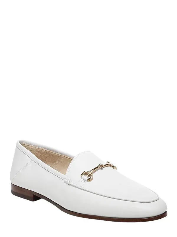 Sam Edelman Loraine Almond Toe Loafers - White Leather