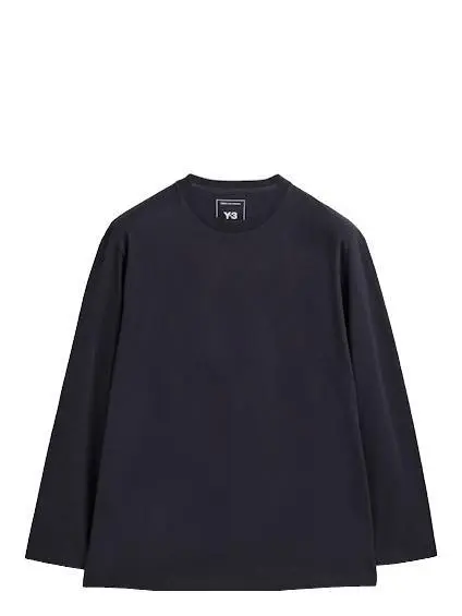 Adidas Y3 Graphic Long Sleeve Tee Shirt - Black