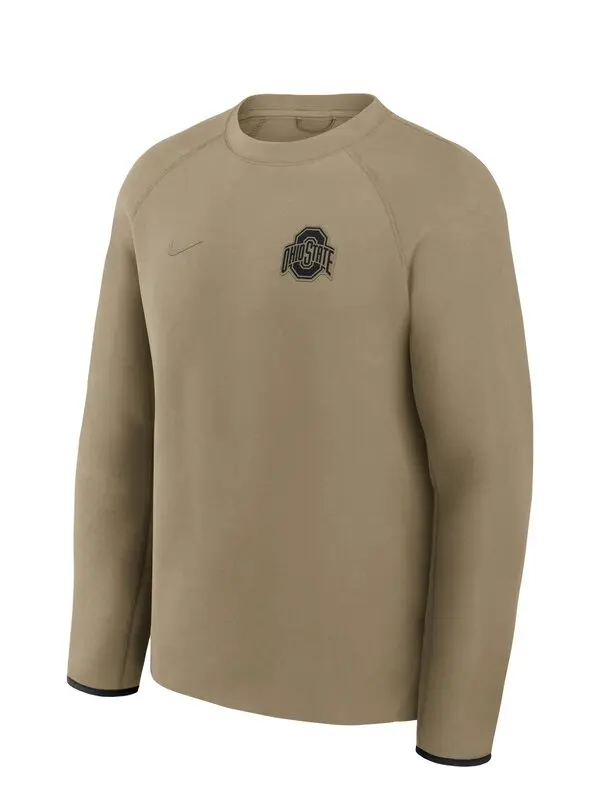 Nike Ohio State Tech Fleece Pullover Crew - Brown