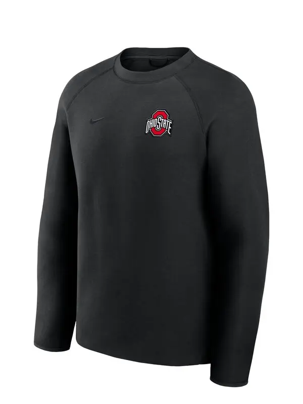 Nike Ohio State Tech Fleece Pullover Crew - Black