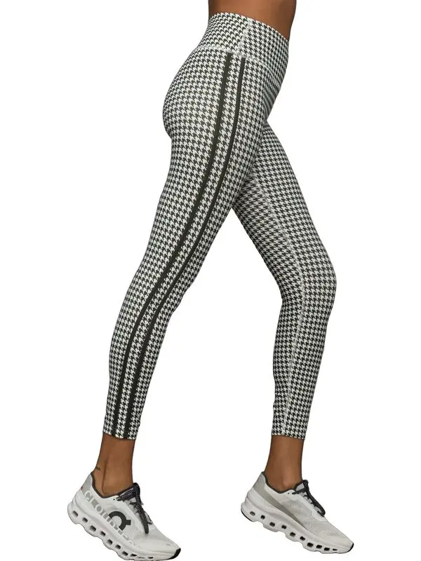 Carbon38 Houndstooth Legging - Ivory/faded Black