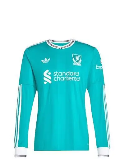 Adidas Liverpool Fc 25/26 Long Sleeve Third Jersey - Sea Green