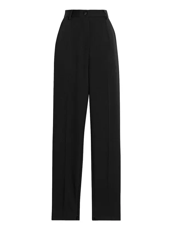 Dolce & Gabbana Wool-blend Twill Slim-leg Pants - Black