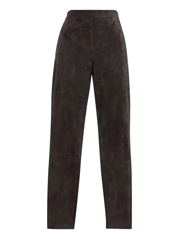 Theory Adbelle Suede Leggings - Dark Brown