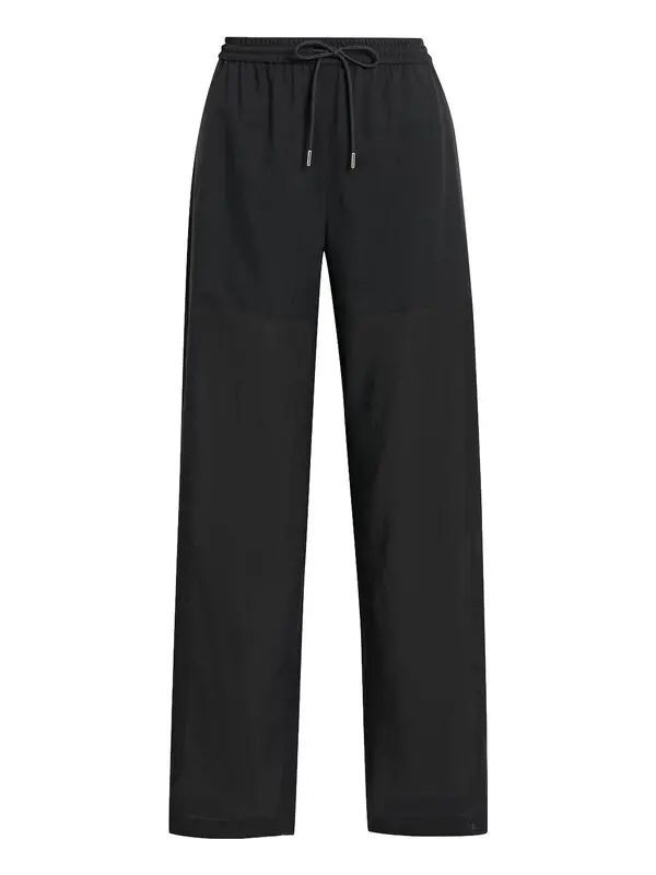 Theory Wool-blend Wide-leg Pants - Black
