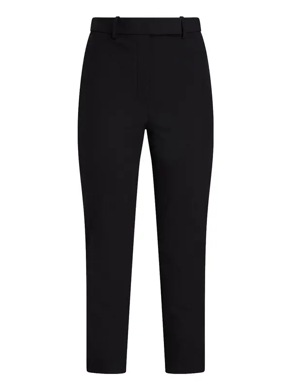 Theory Cropped Slim-leg Stretch Cotton-blend Twill Pants - Black