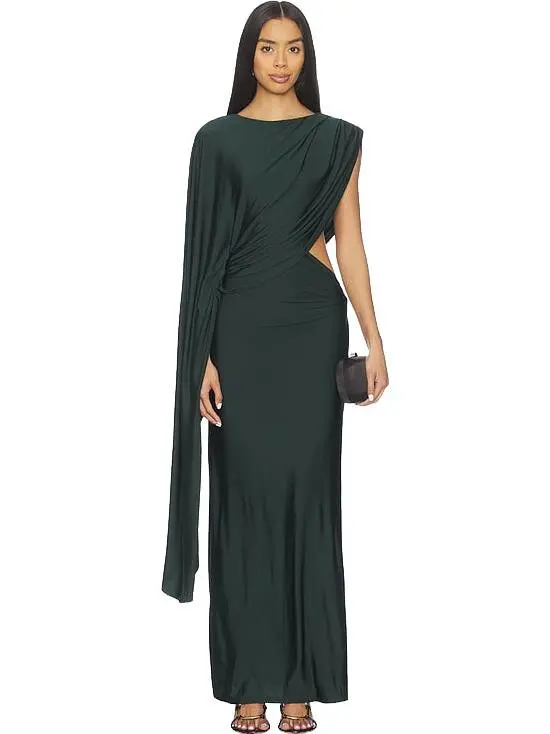 EAVES Ingrida Maxi Dress - Dark Emerald