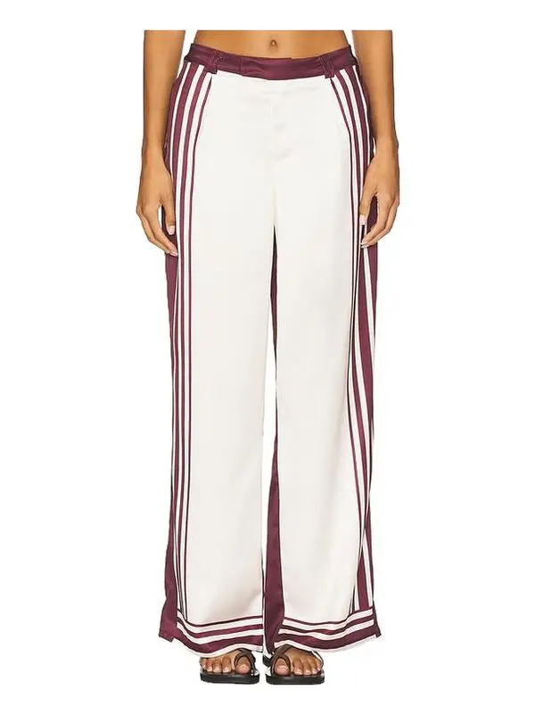 SEVEN WONDERS Tailored Pant - Wine Stripe