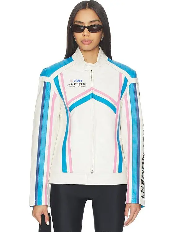 Perfect Moment Racer Jacket - Lucent White