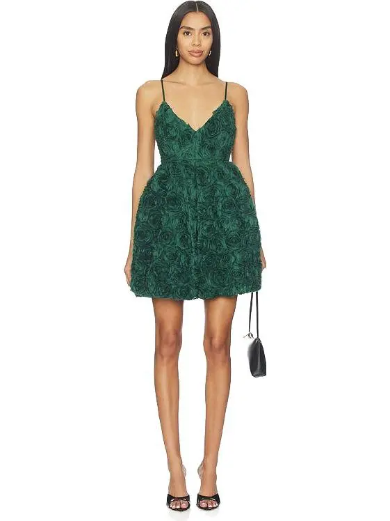 Susana Monaco Flower Texture Mini Dress - Kombu