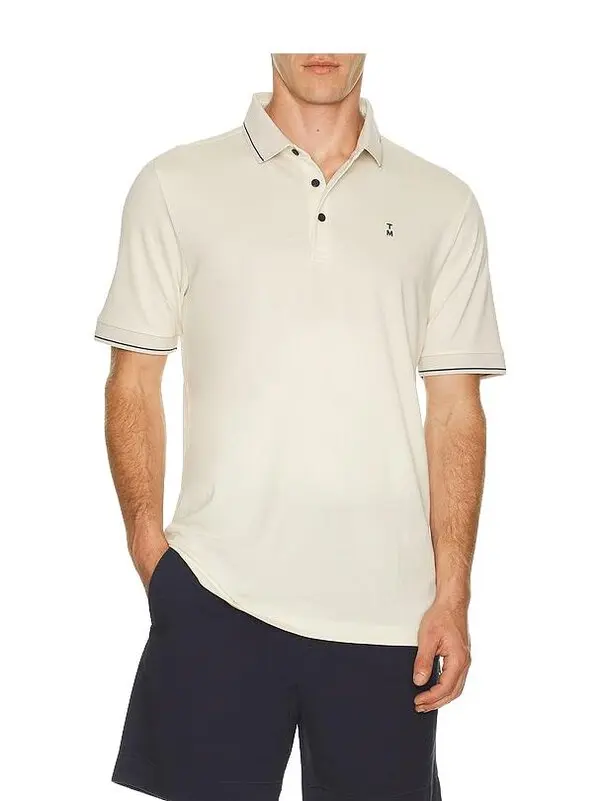 Travis Mathew Happier Hour Polo In Cream - Birch
