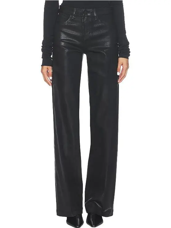 L'Agence Clayton High-rise Wide Leg - Noir Coated