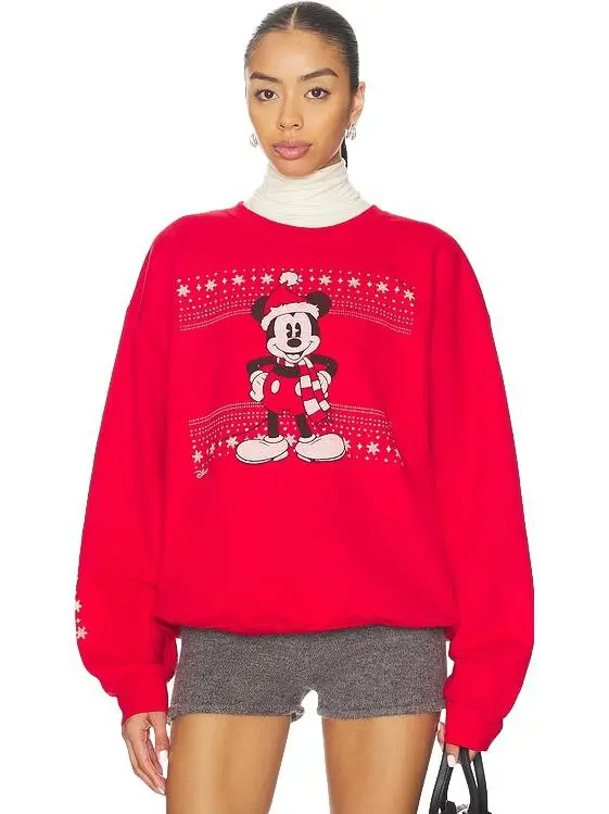 Junk Food Mickey Graphic Sweatshirt - Red