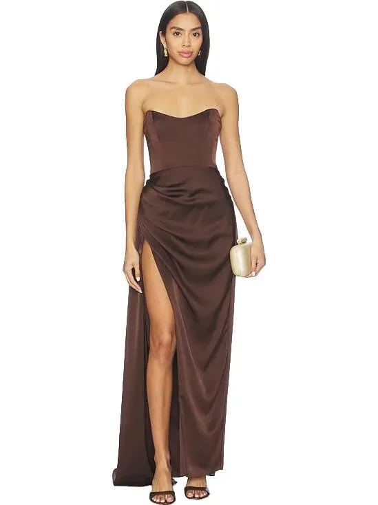 Katie May Bita Gown - Chocolate