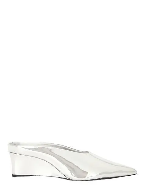 SIMONMILLER Pointed Gala Wedge Pump - Silver
