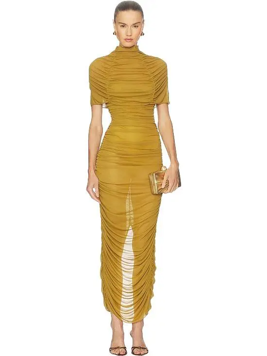 CAMILA COELHO Rocio Midi Dress - Charteuse