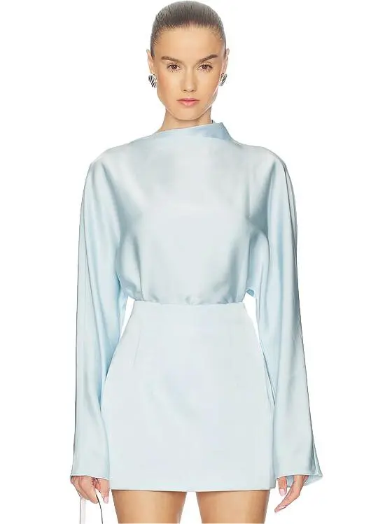 CAMILA COELHO Ondina Top - Icy Blue