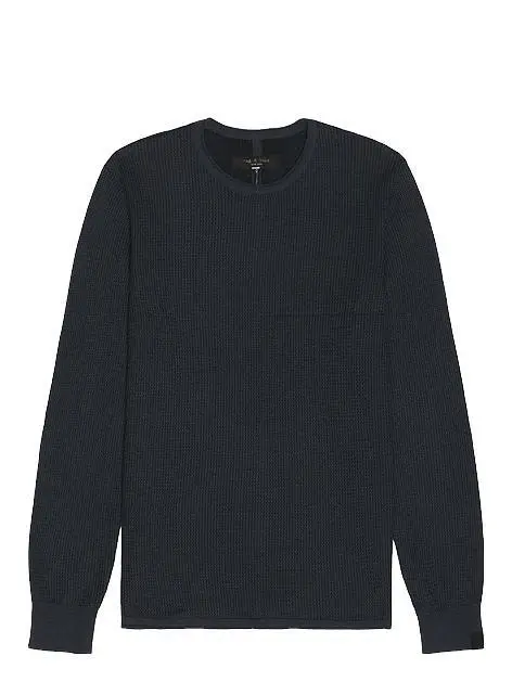 Rag & Bone Gregory Merino Crewneck Sweater - Navy
