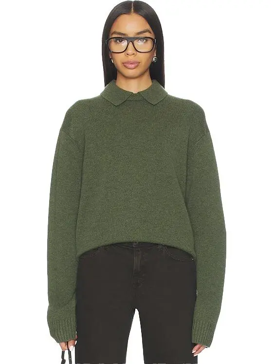 EAVES X Coco Oaklee Collared Sweater - Avocado