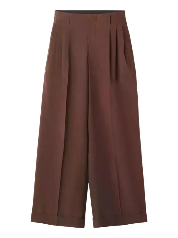 LANVIN Pleated-front Trousers - Brown
