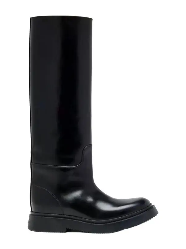 Proenza Schouler Bank Leather Boots - Black