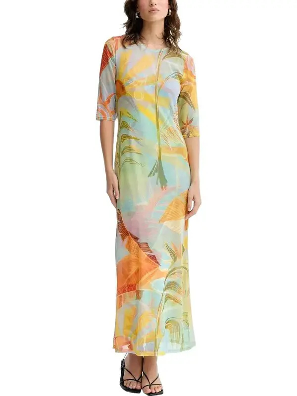 NEVER FULLY DRESSED Floral Print Maxi Dress - Blue