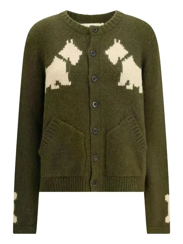 BAZISZT Bobby Wool Cardigan - Green