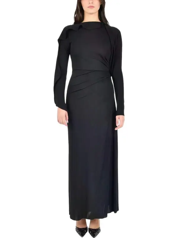 Victoria Beckham Ruffled Maxi Dress - Black