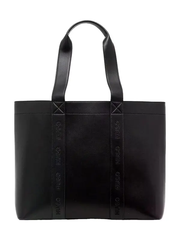 Hugo Logo-embossed Tote Bag - Black