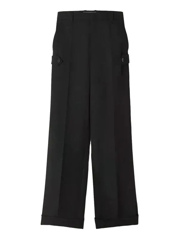 LANVIN Button-detailed Trousers - Black
