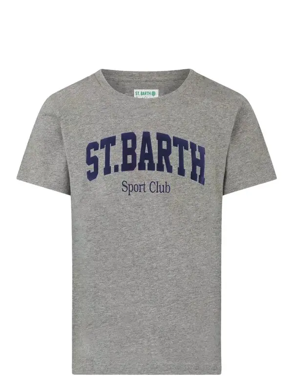 MC2 SAINT BARTH Logo-print Round-neck T-shirt - Grey