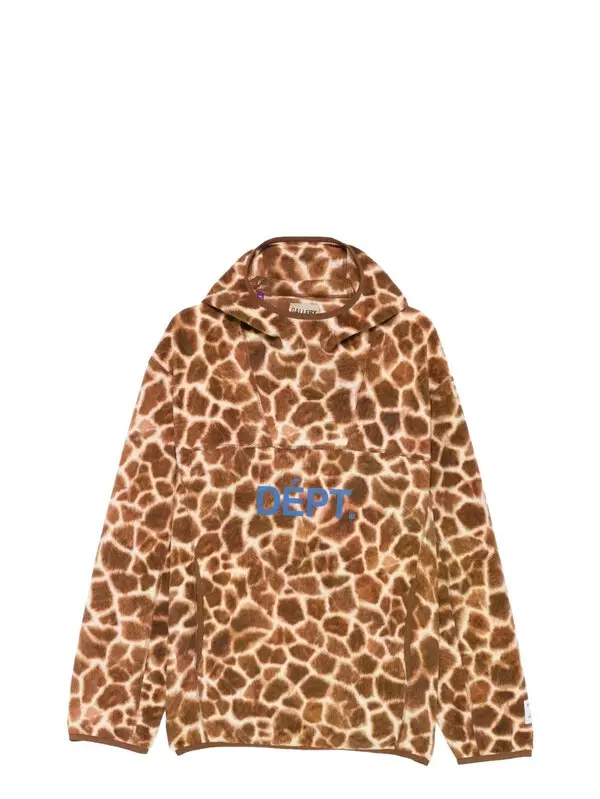 GALLERY DEPT. Giraffe-print Fleece Hoodie - Neutrals
