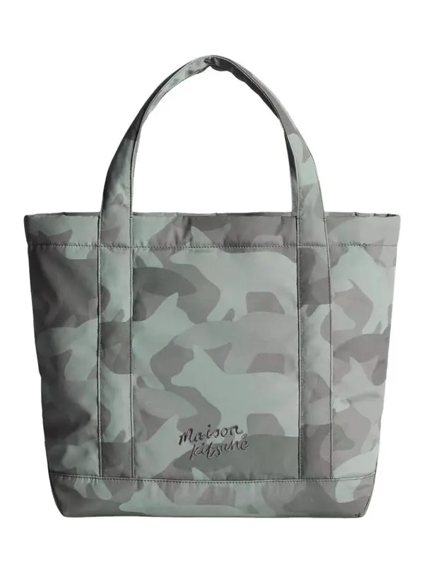 Maison Kitsuné Camouflage Print Tote Bag - Green